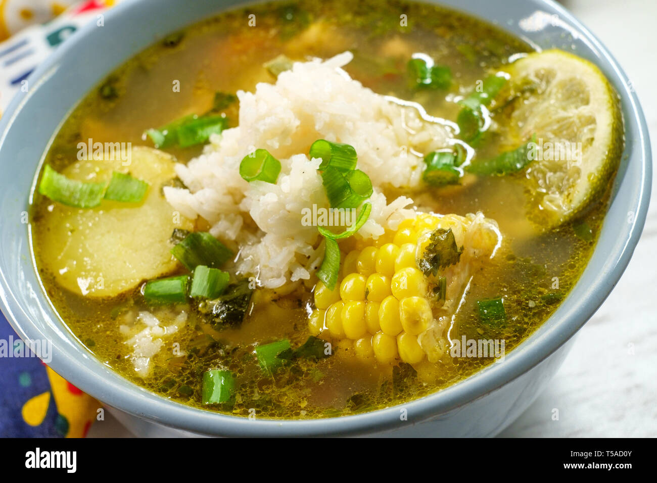 Peruvian cilantro chicken soup or Aguadito de Pollo with yukon gold ...