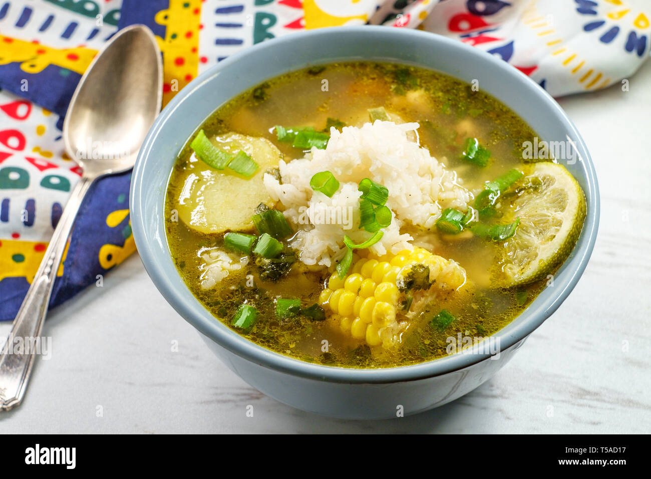 Peruvian cilantro chicken soup or Aguadito de Pollo with yukon gold ...