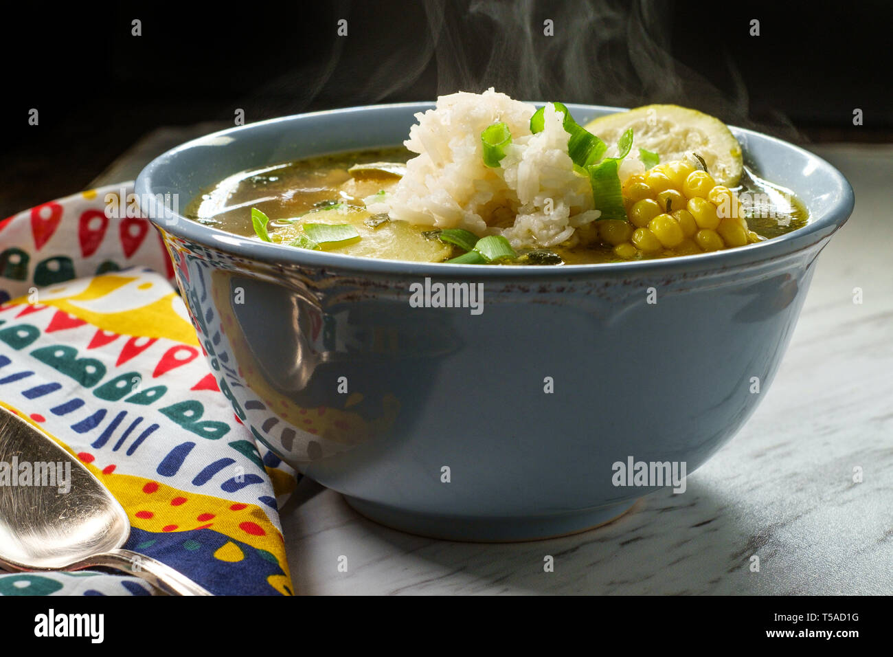 Peruvian cilantro chicken soup or Aguadito de Pollo with yukon gold ...