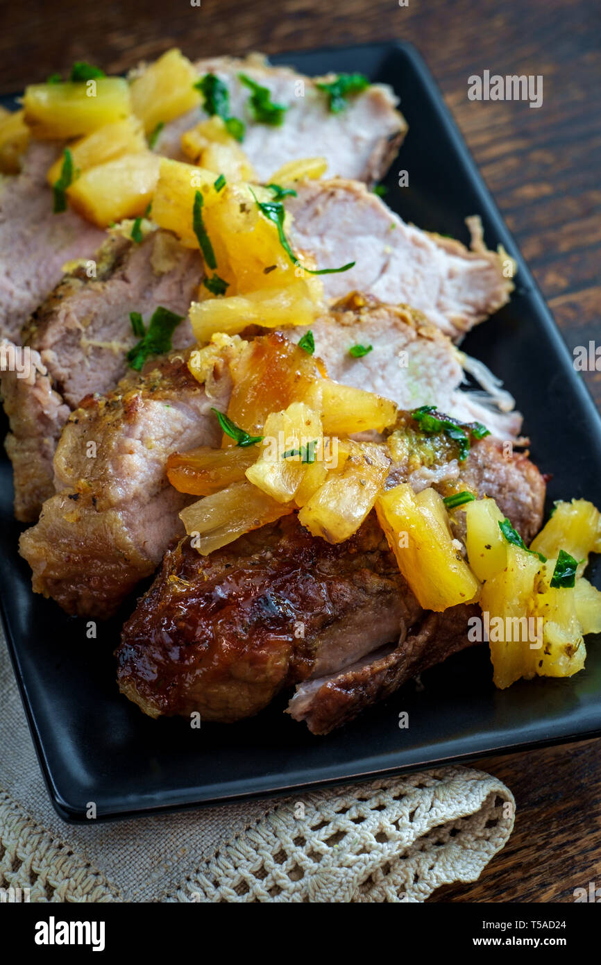 Fresh pork chops topped hi-res stock photography and images - Alamy