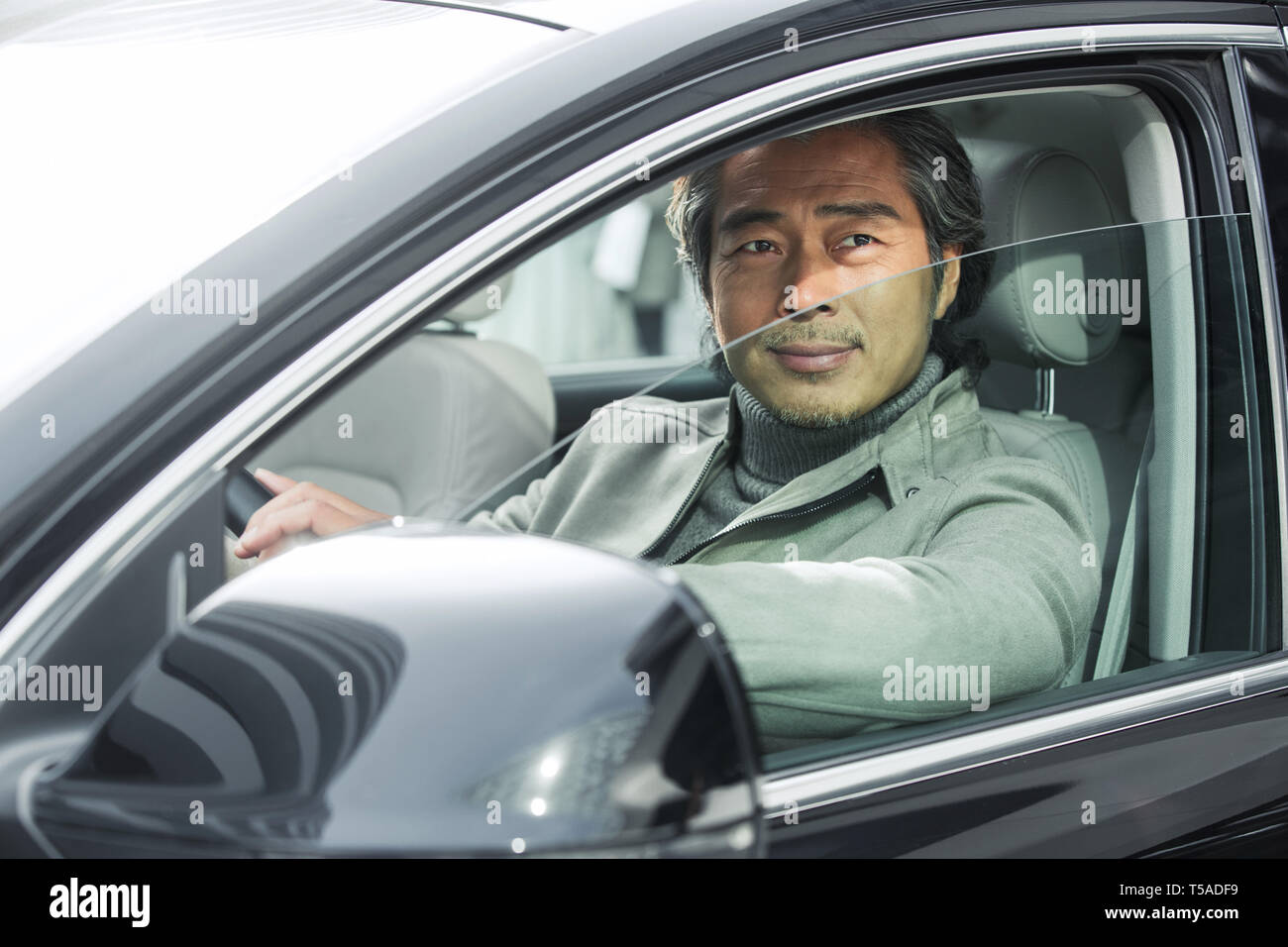 The business man driving a car Stock Photo - Alamy