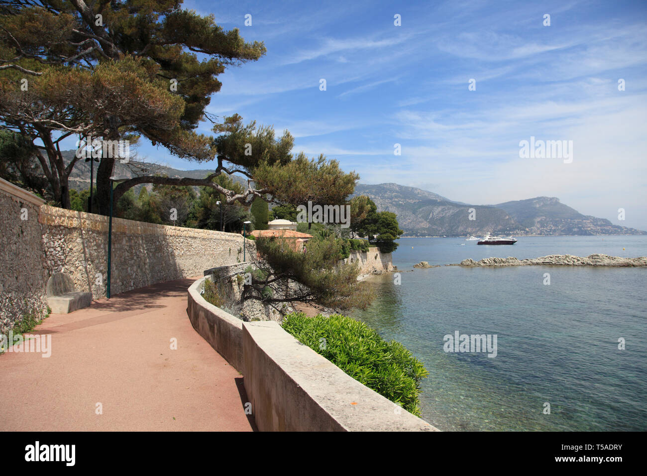 Coastal Path, Cap Ferrat Peninsula, Cote d'Azur, French Riviera, Alpes ...