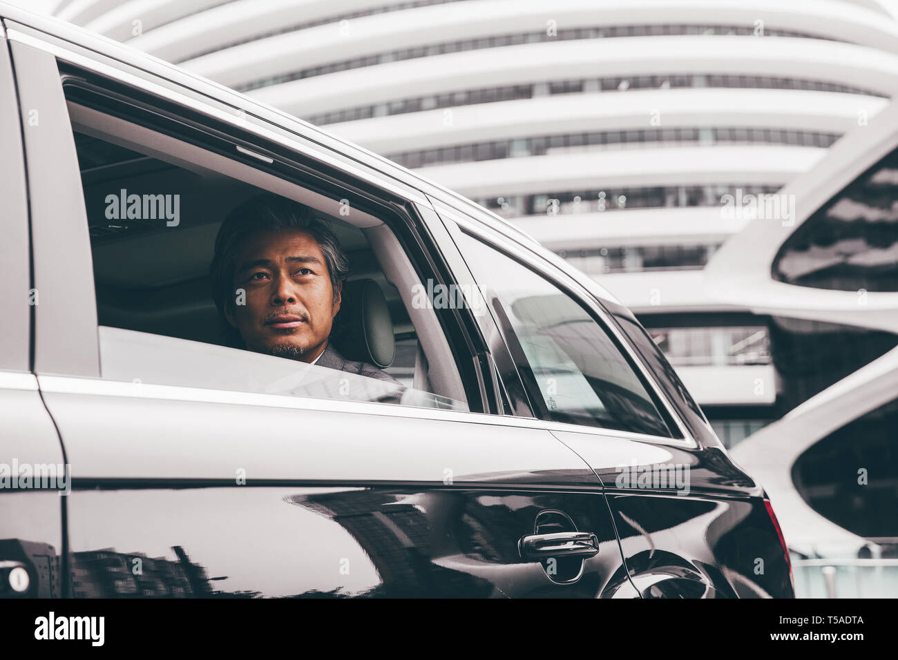 Business man in the car Stock Photo - Alamy