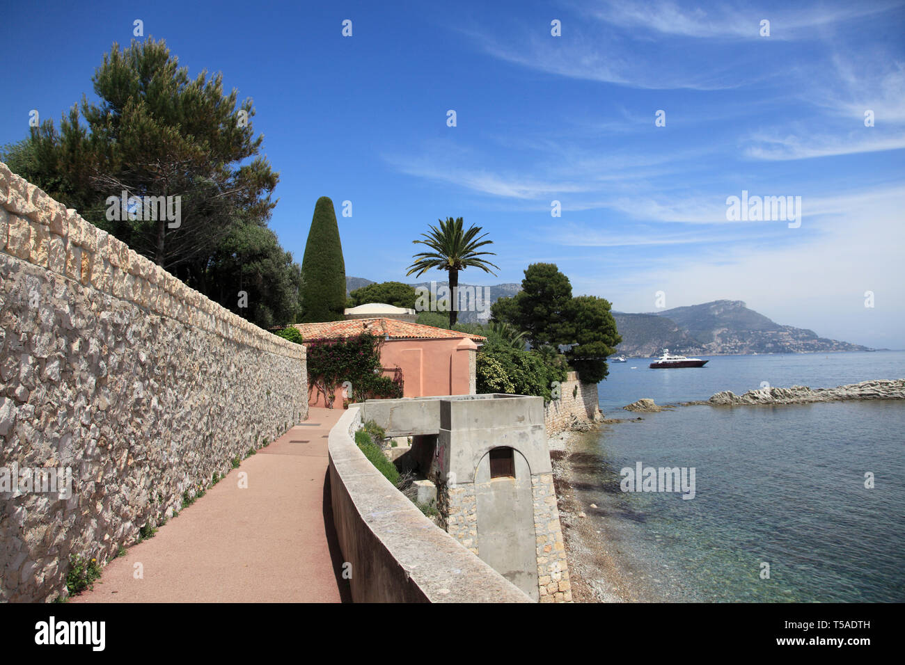 Coastal Path, Cap Ferrat Peninsula, Cote d'Azur, French Riviera, Alpes ...