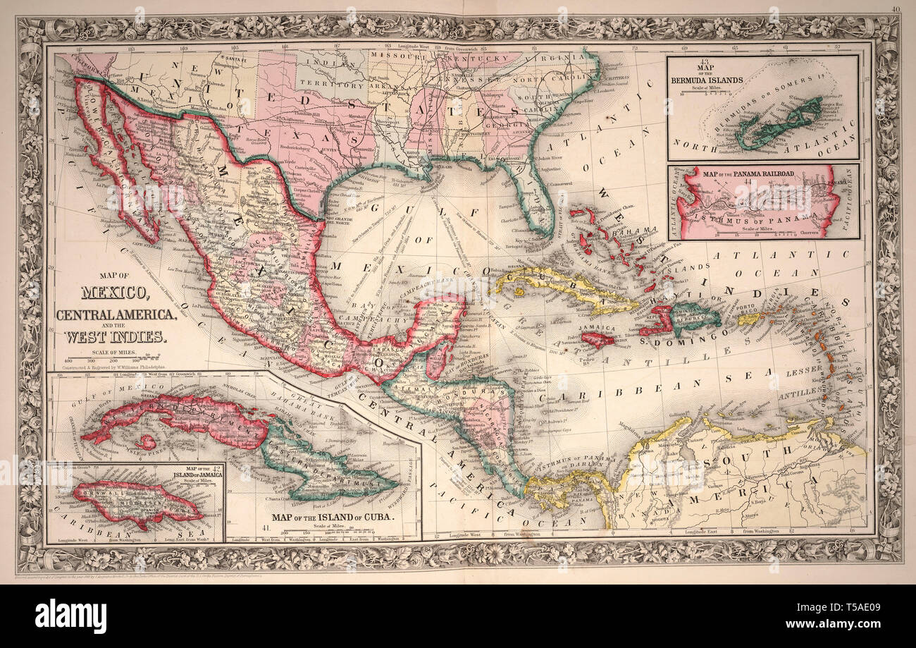 Old map of mexico hi-res stock photography and images - Alamy