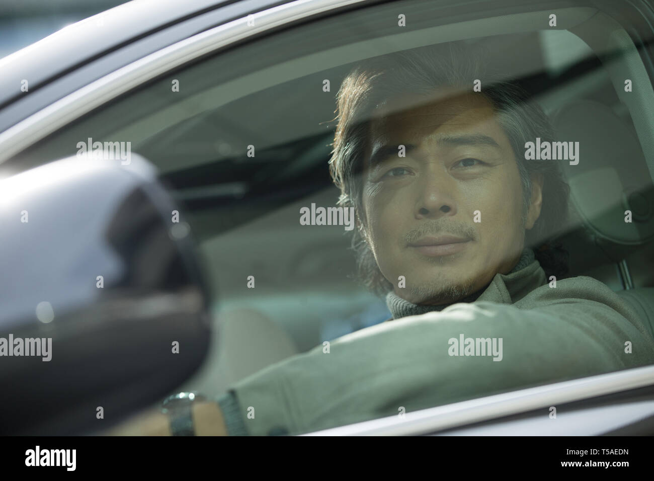 The business man driving a car Stock Photo - Alamy