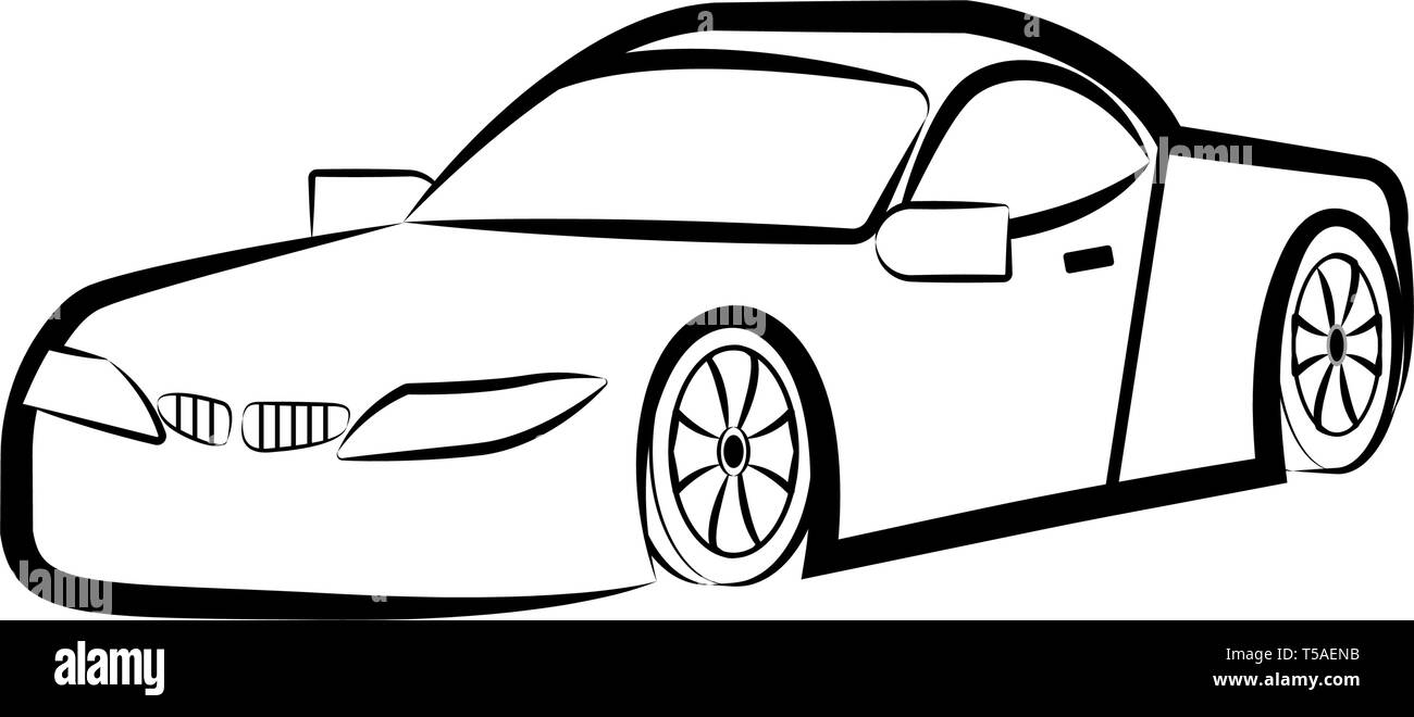Isolated racing car sketch Stock Vector Image & Art - Alamy