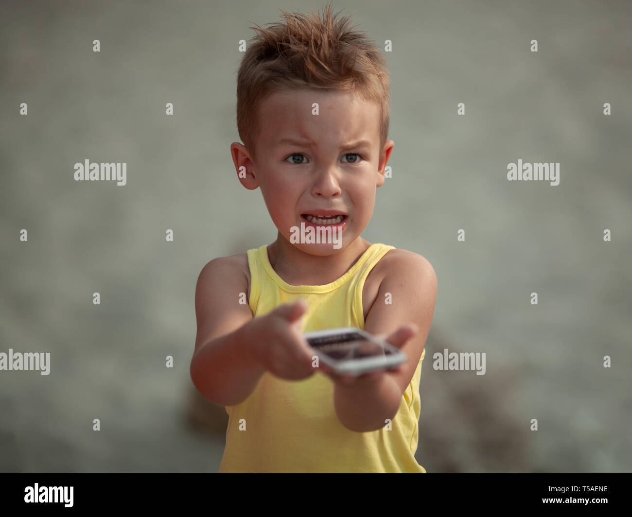 A disappointed boy Stock Photo - Alamy