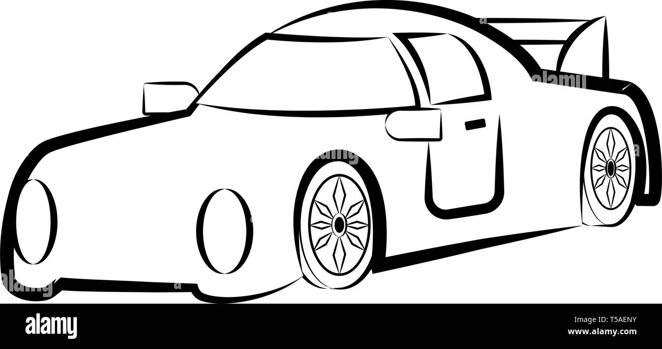 Isolated racing car sketch Stock Vector Image & Art - Alamy