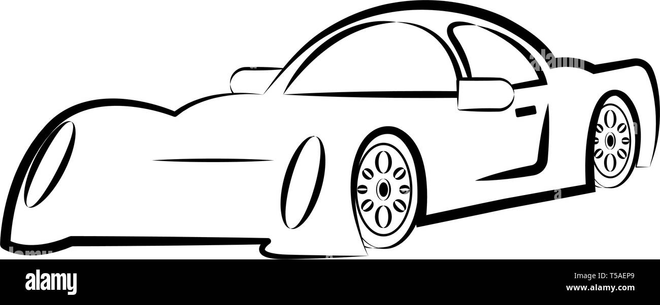 Isolated racing car sketch Stock Vector Image & Art - Alamy