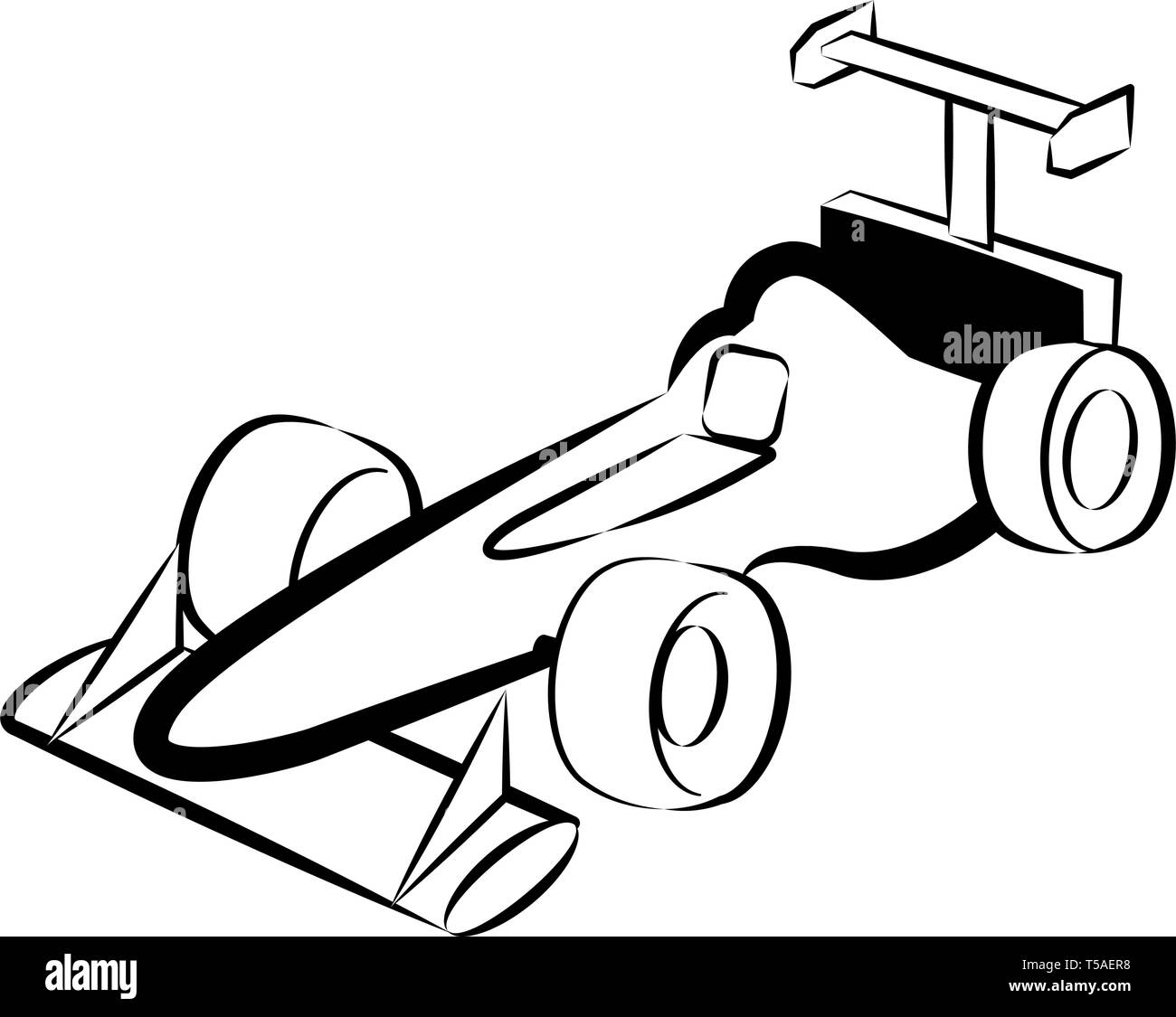 Isolated racing car sketch Stock Vector Image & Art - Alamy