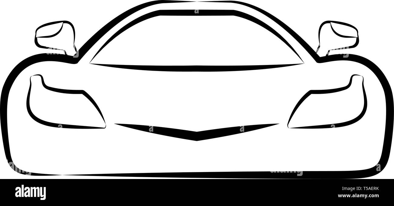 Front view of a racing car sketch Stock Vector Image & Art - Alamy