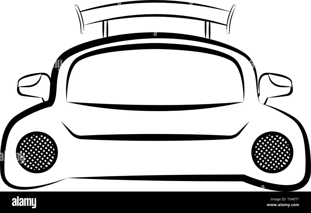 Front view of a racing car sketch Stock Vector Image & Art - Alamy