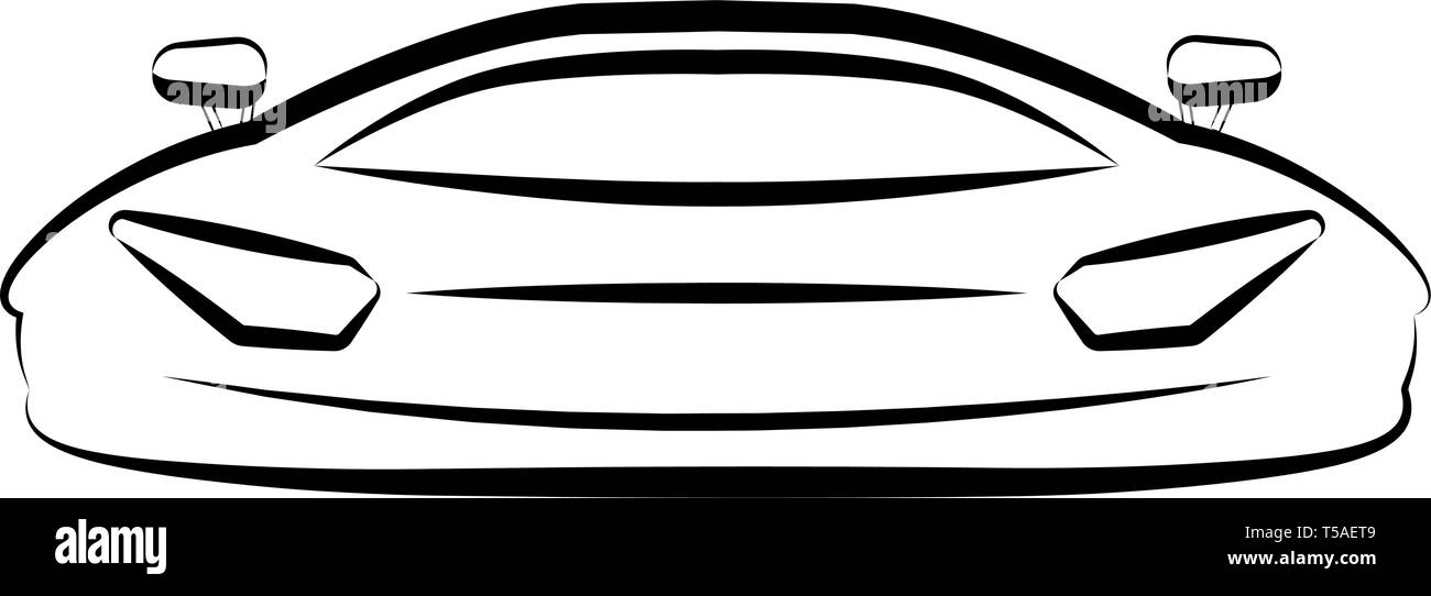 Front view of a racing car sketch Stock Vector Image & Art - Alamy