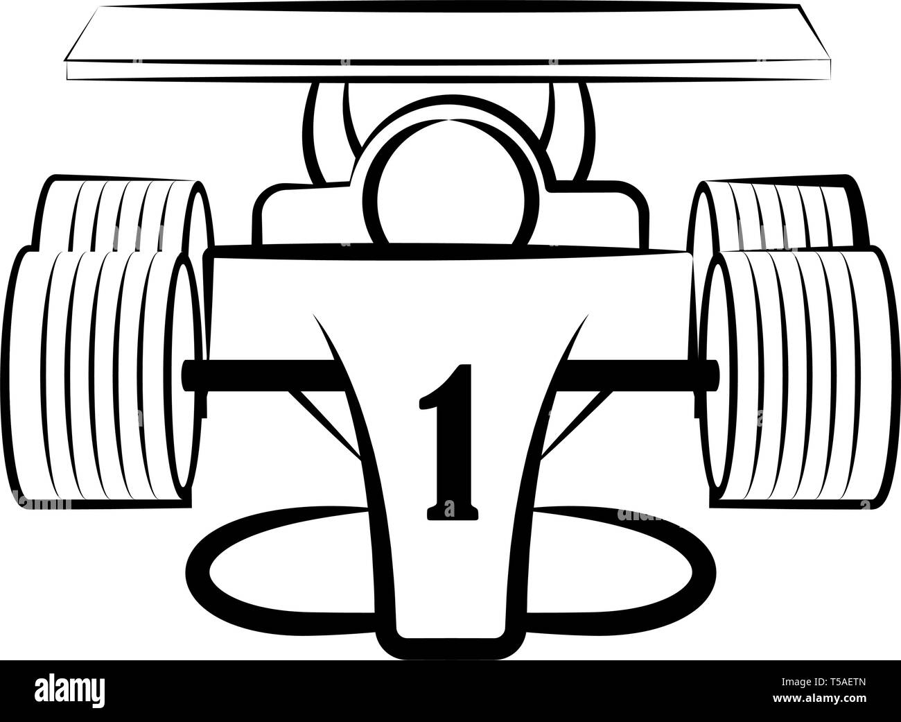 Front view of a racing car sketch Stock Vector Image & Art - Alamy