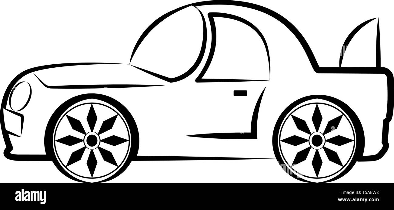 Side view of a racing car sketch Stock Vector Image & Art - Alamy