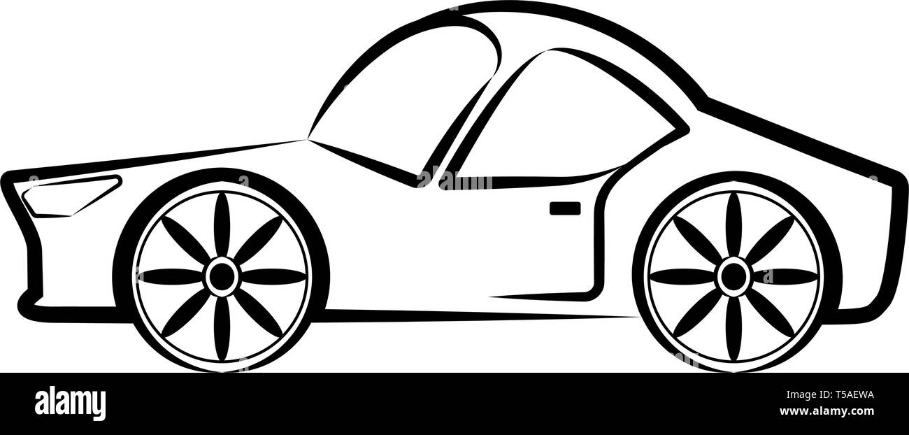 Side view of a racing car sketch Stock Vector Image & Art - Alamy