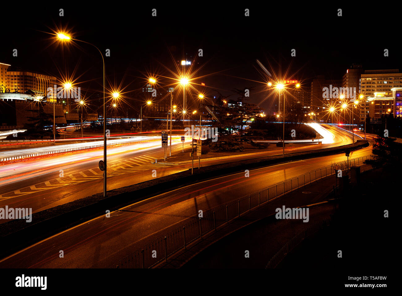 Beijing city at night Stock Photo - Alamy