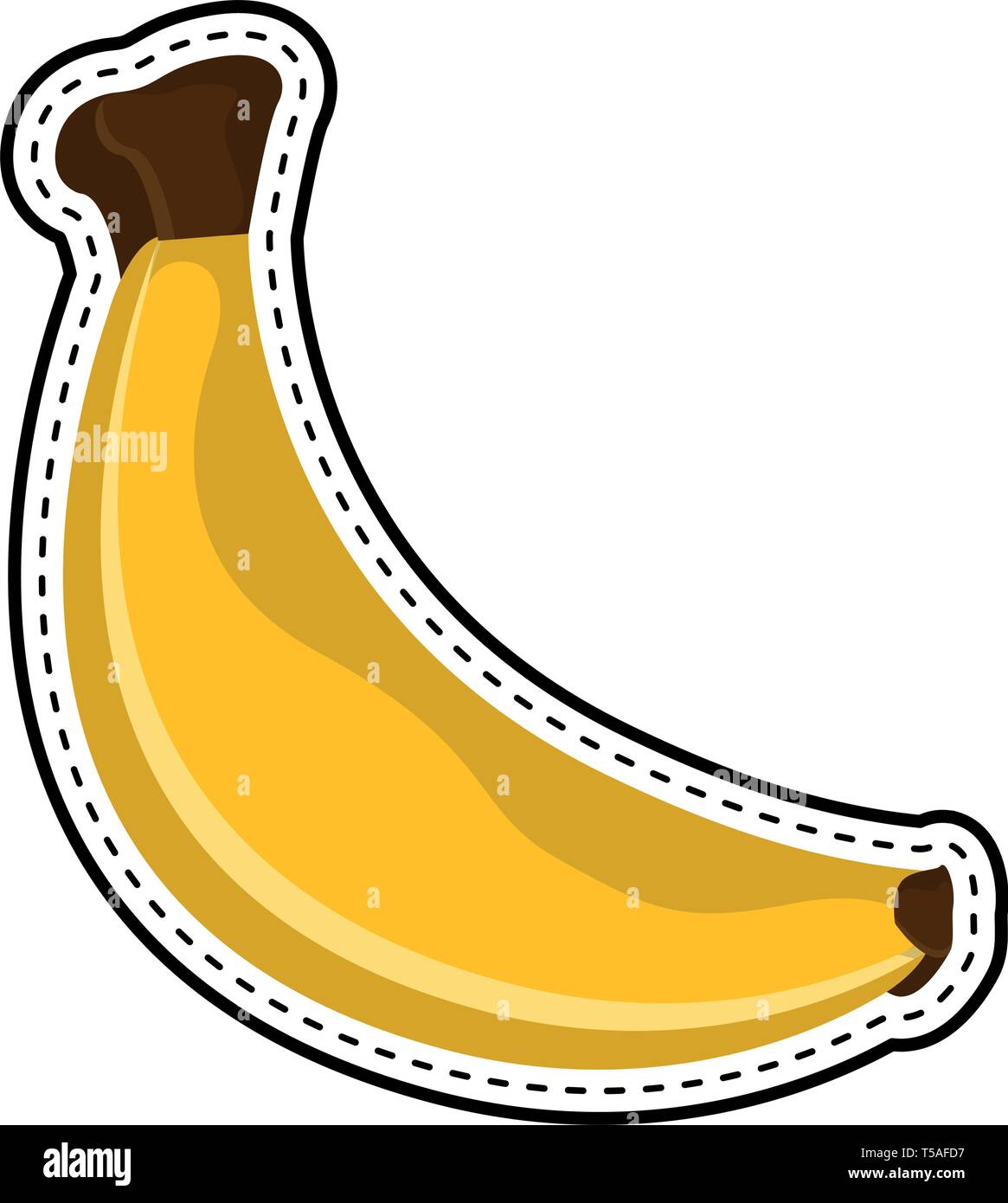 Isolated banana dotted sticker Stock Vector Image & Art - Alamy