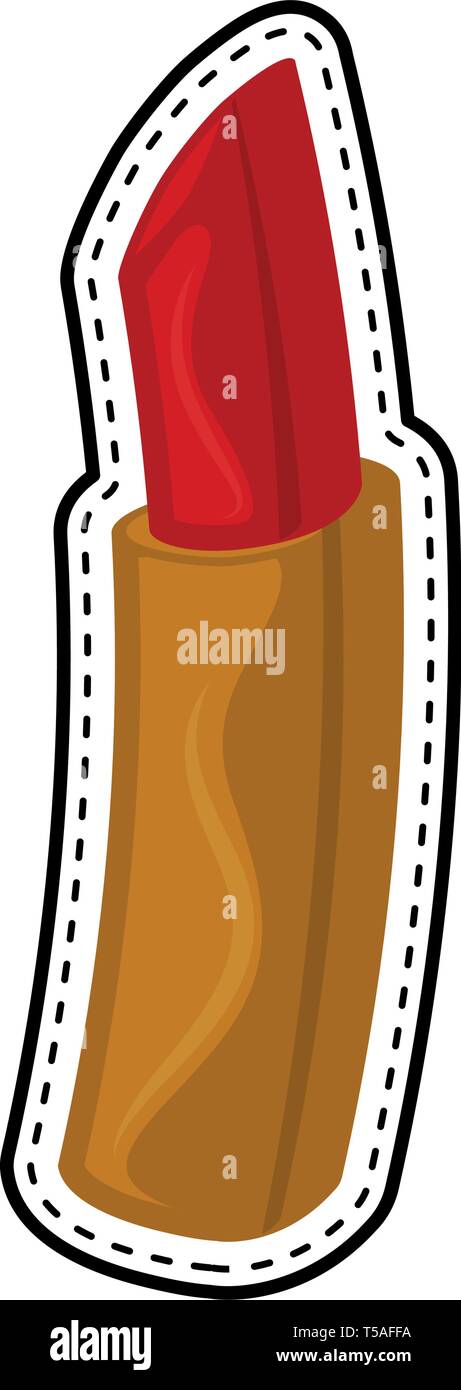 Isolated lipstick dotted sticker Stock Vector Image & Art - Alamy