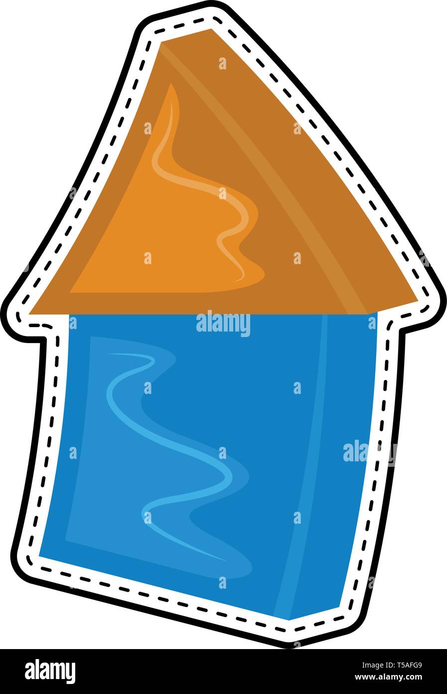Cartoon house sticker hi-res stock photography and images - Alamy