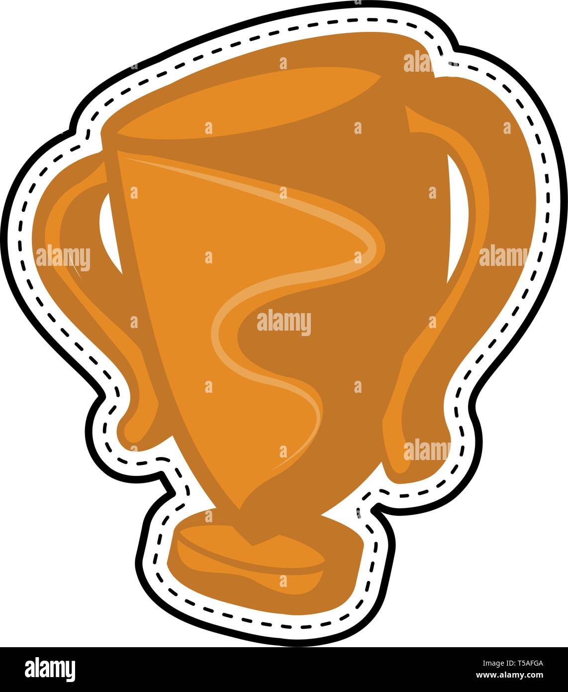 Isolated trophy dotted sticker Stock Vector Image & Art - Alamy