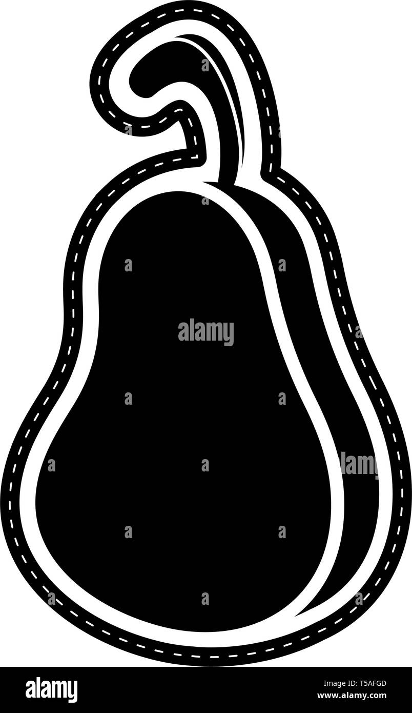 Pear isolated design vector Black and White Stock Photos & Images - Alamy