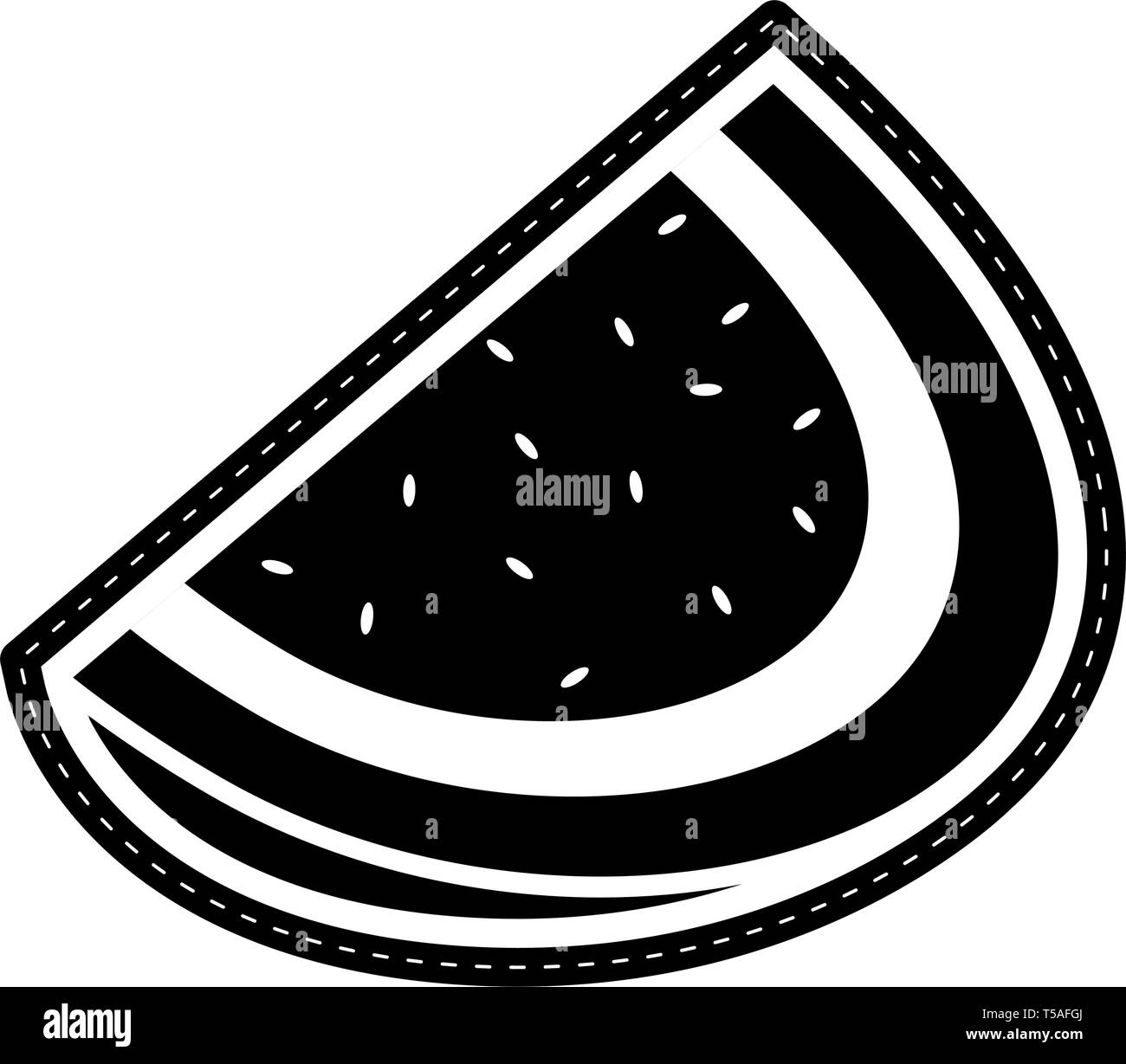 Watermelon cut icon dotted sticker Stock Vector Image & Art - Alamy