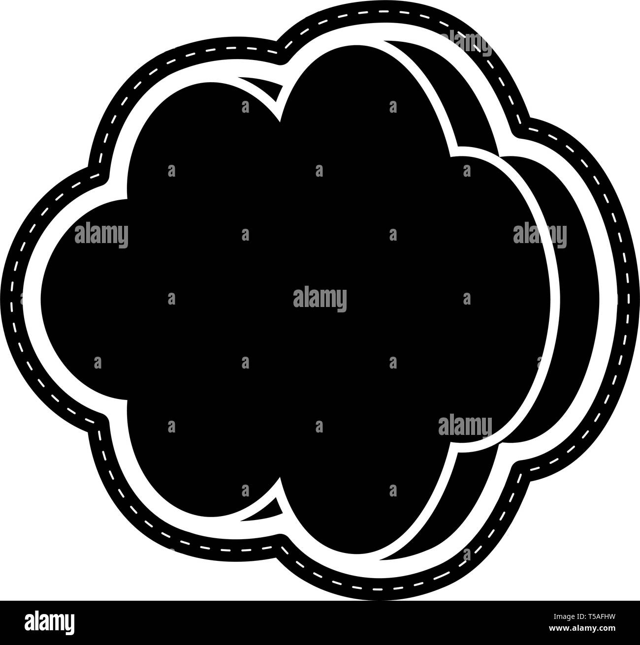 Isolated cloud icon dotted sticker Stock Vector Image & Art - Alamy