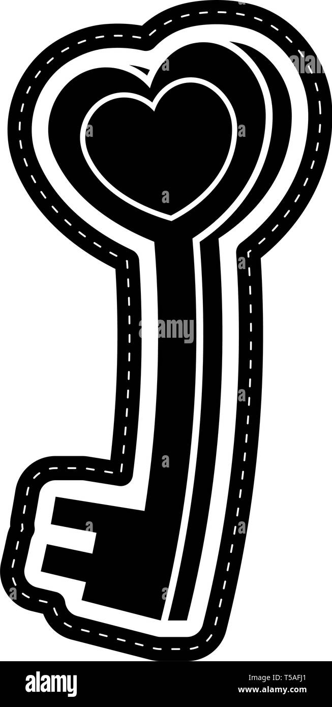 Isolated key icon dotted sticker Stock Vector Image & Art - Alamy