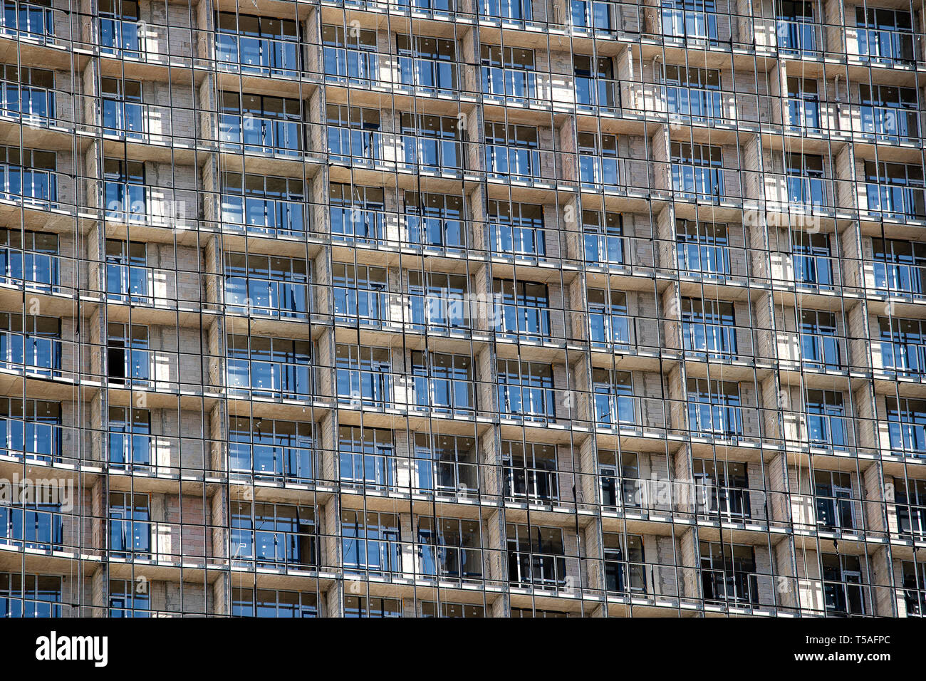 Construction of a high-rise building. Building construction using ...