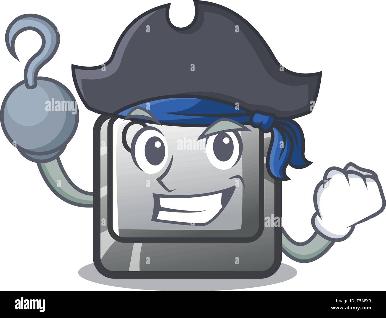Pirate button Q isolated in the mascot Stock Vector Image & Art - Alamy