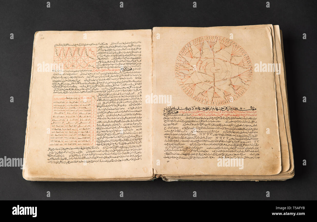 Ancient book of the Middle East with Arabic text. The heritage of the ...