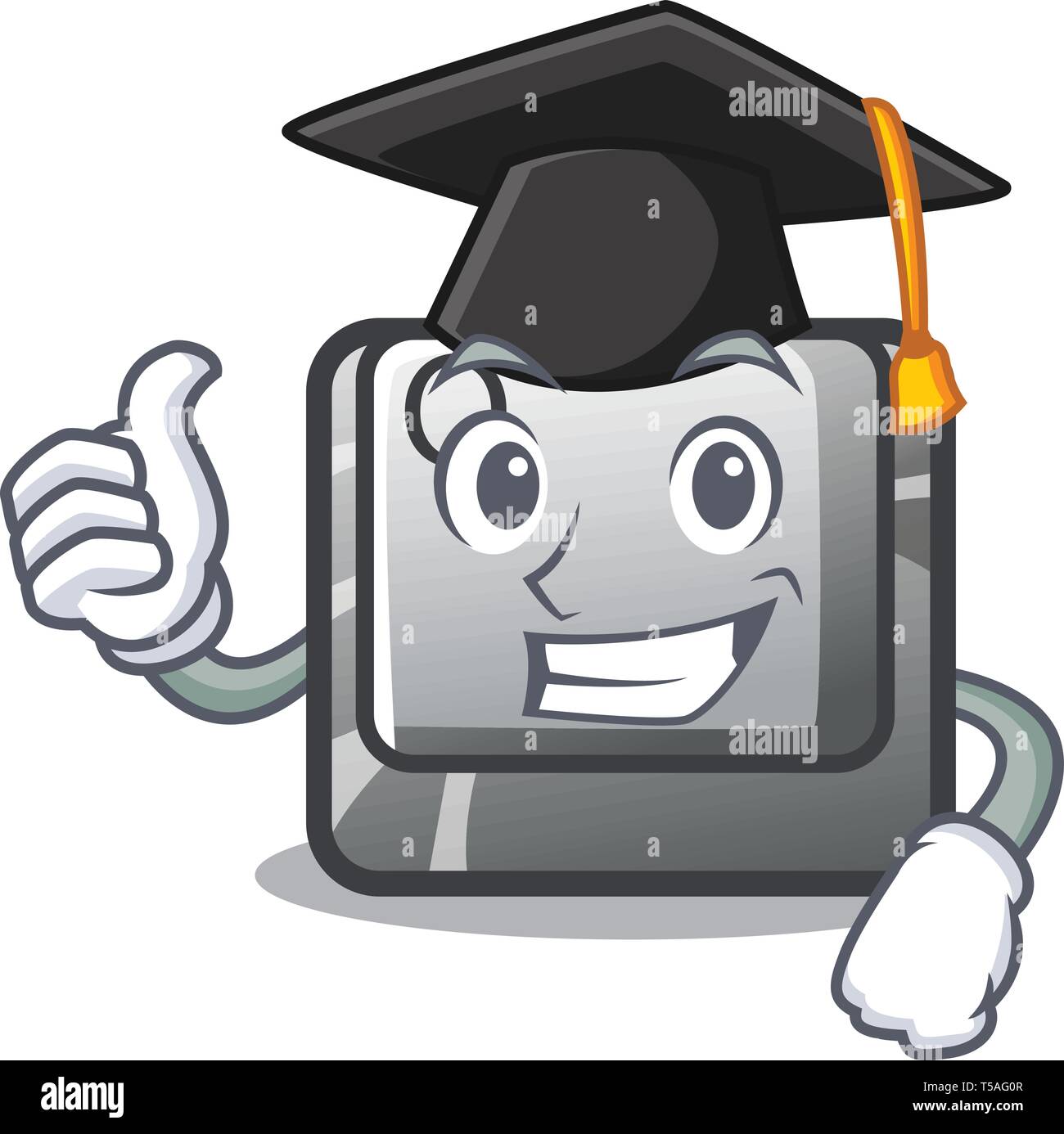 Graduation Q button on the cartoon keyboard Stock Vector Image & Art ...