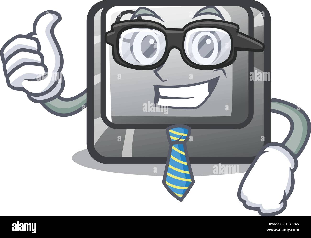 Businessman Q button on the cartoon keyboard Stock Vector Image & Art ...