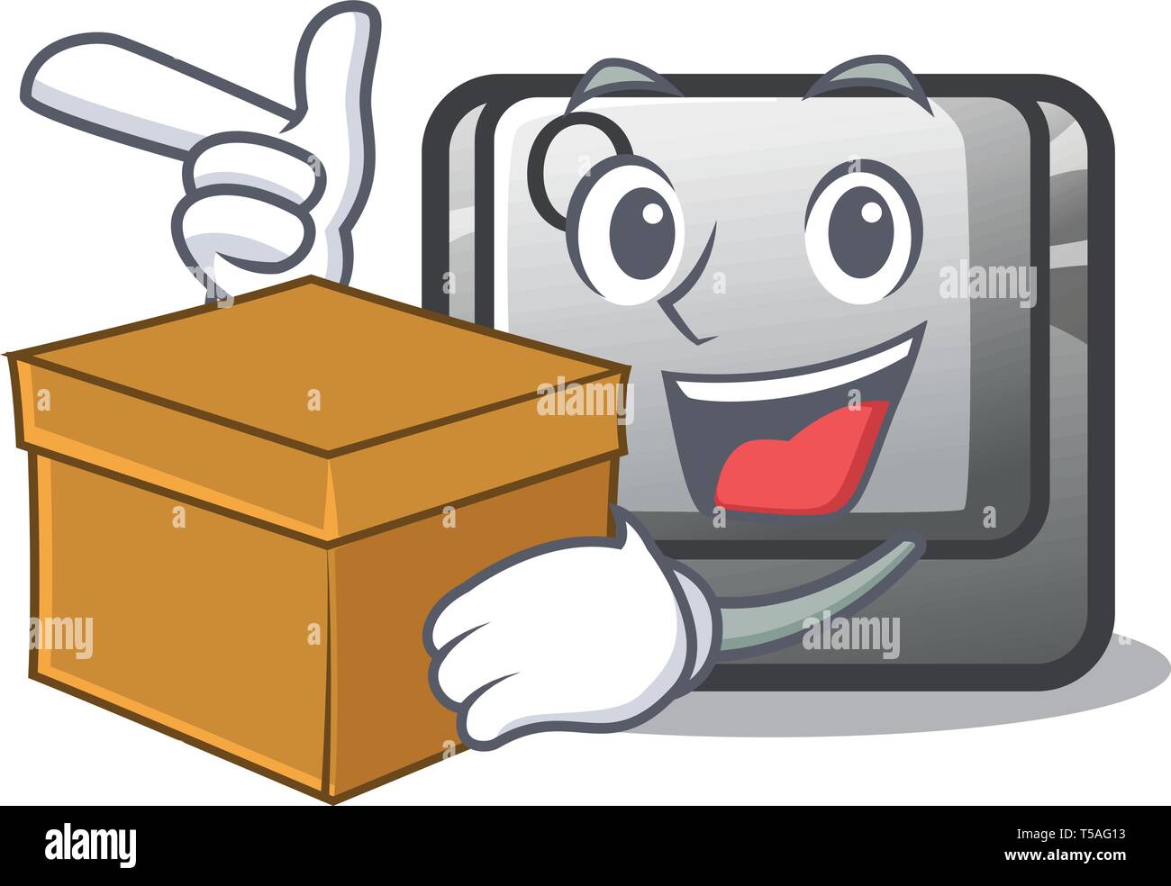 With box Q button on the cartoon keyboard Stock Vector Image & Art - Alamy