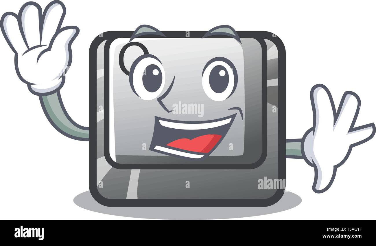 Waving Q button on the cartoon keyboard Stock Vector Image & Art - Alamy
