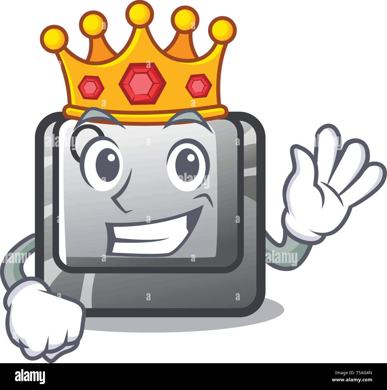King Q button installed on cartoon computer Stock Vector Image & Art ...