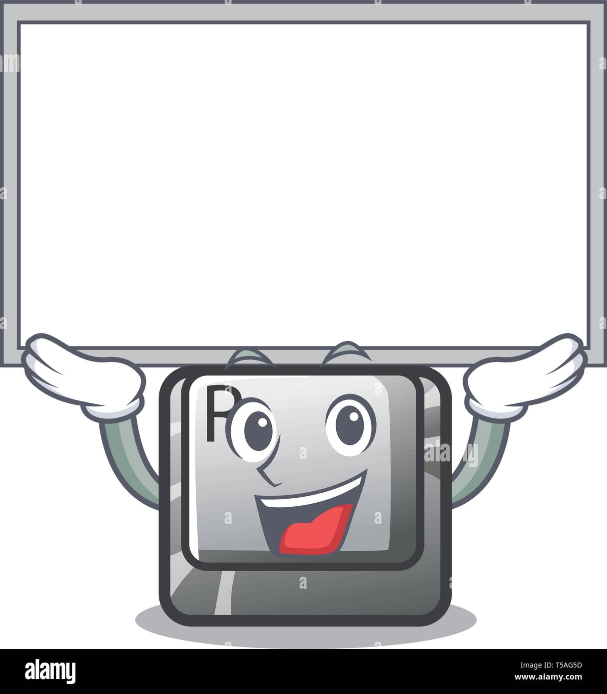 Up board R button installed on cartoon keyboard Stock Vector Image ...