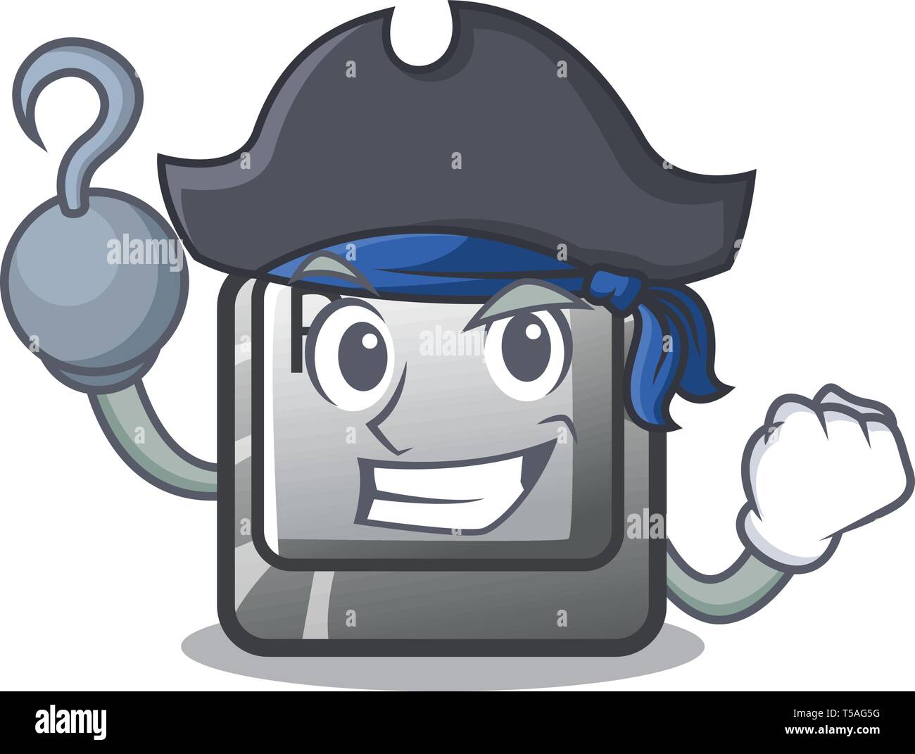 Pirate R button installed on cartoon keyboard Stock Vector Image & Art ...