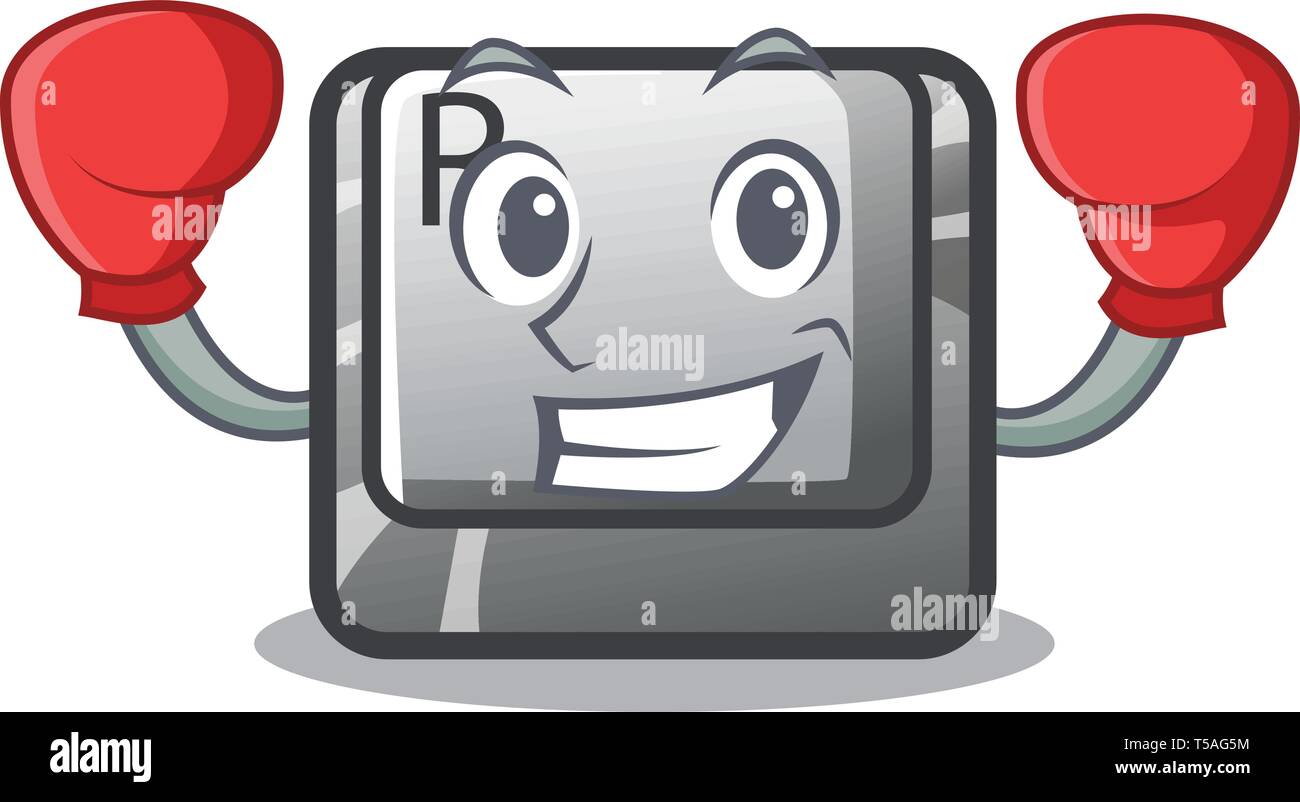 Boxing R button installed on cartoon keyboard Stock Vector Image & Art ...