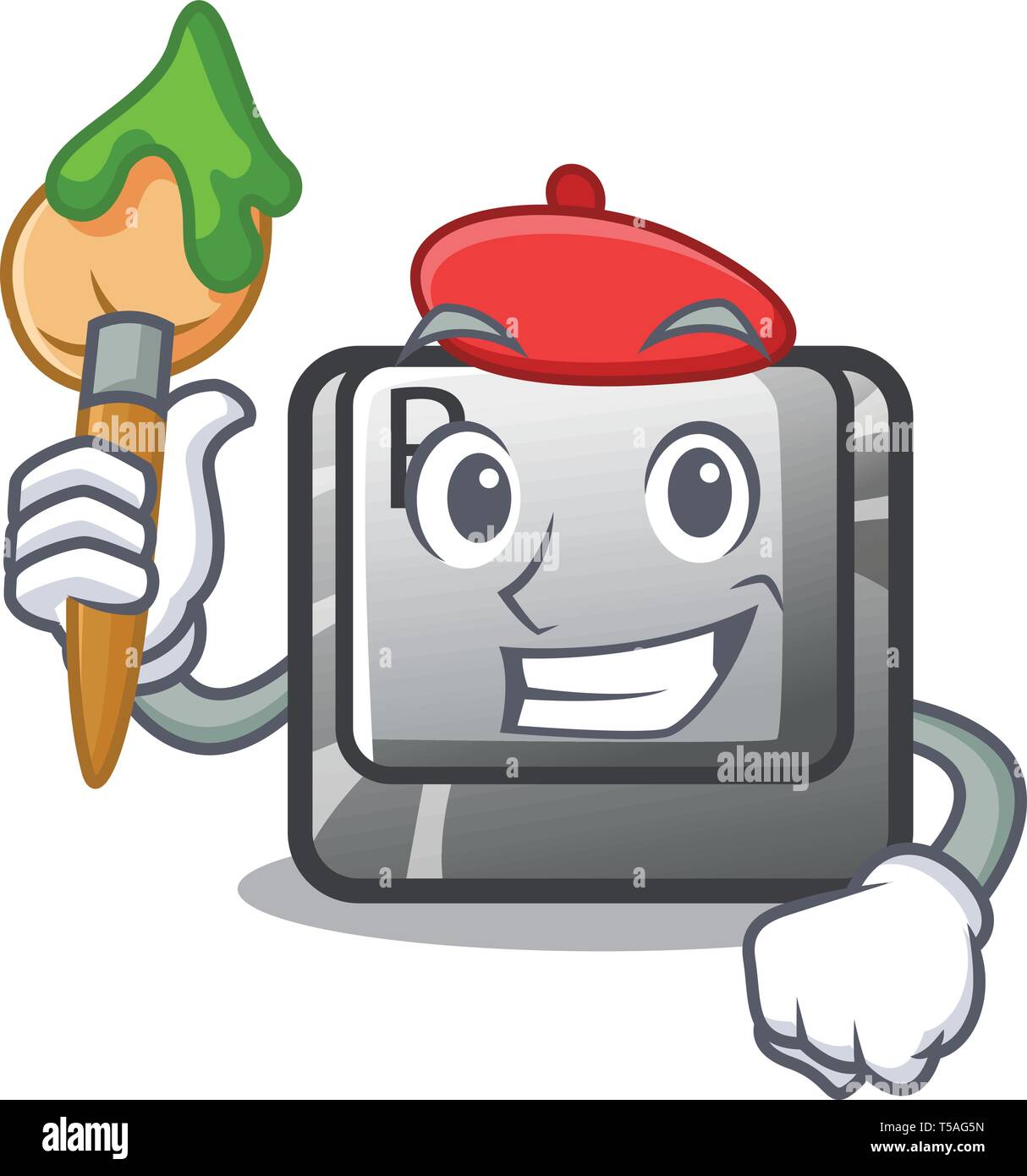 Artist R button installed on cartoon keyboard Stock Vector Image & Art ...