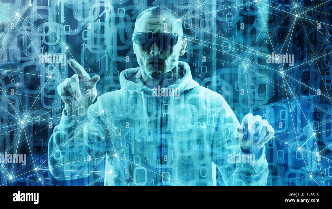Digital world machine learning text, binary code numbers digital data ...