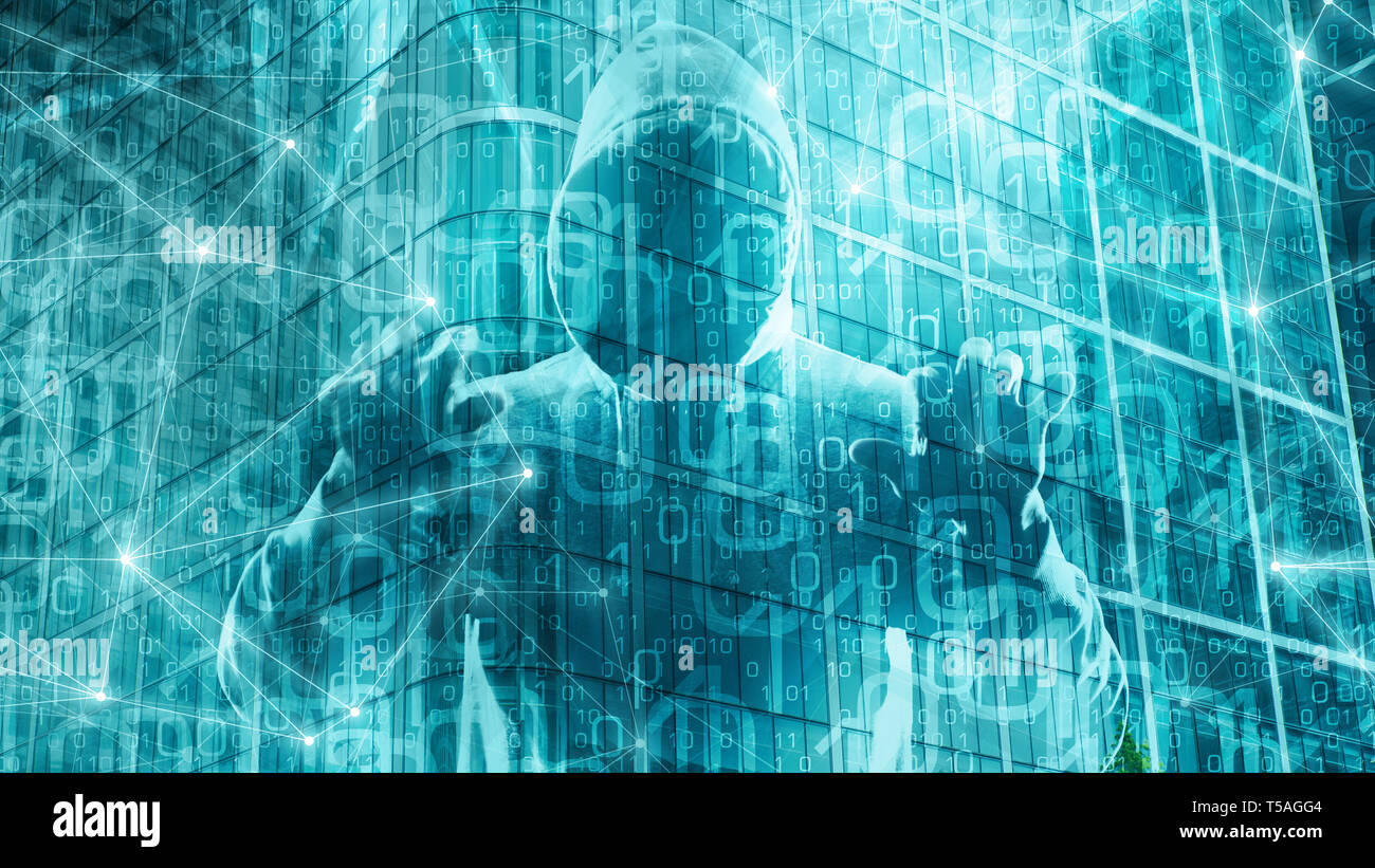 New technology processing algorithm digital tech conception, computer ...