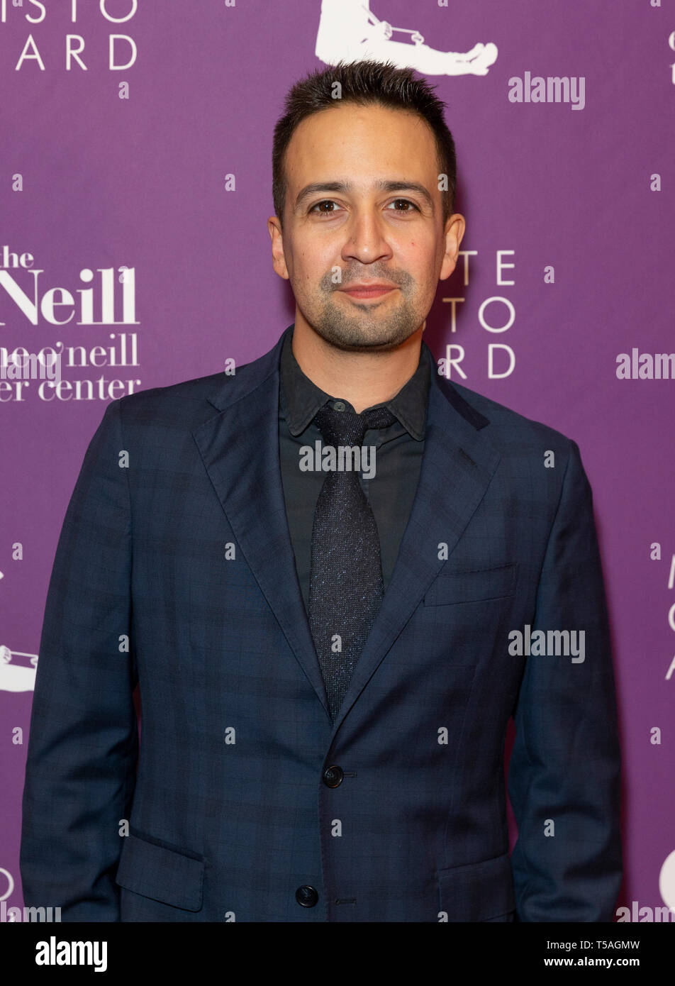 New York, NY - April 22, 2019: Lin-Manuel Miranda attends Eugene O ...