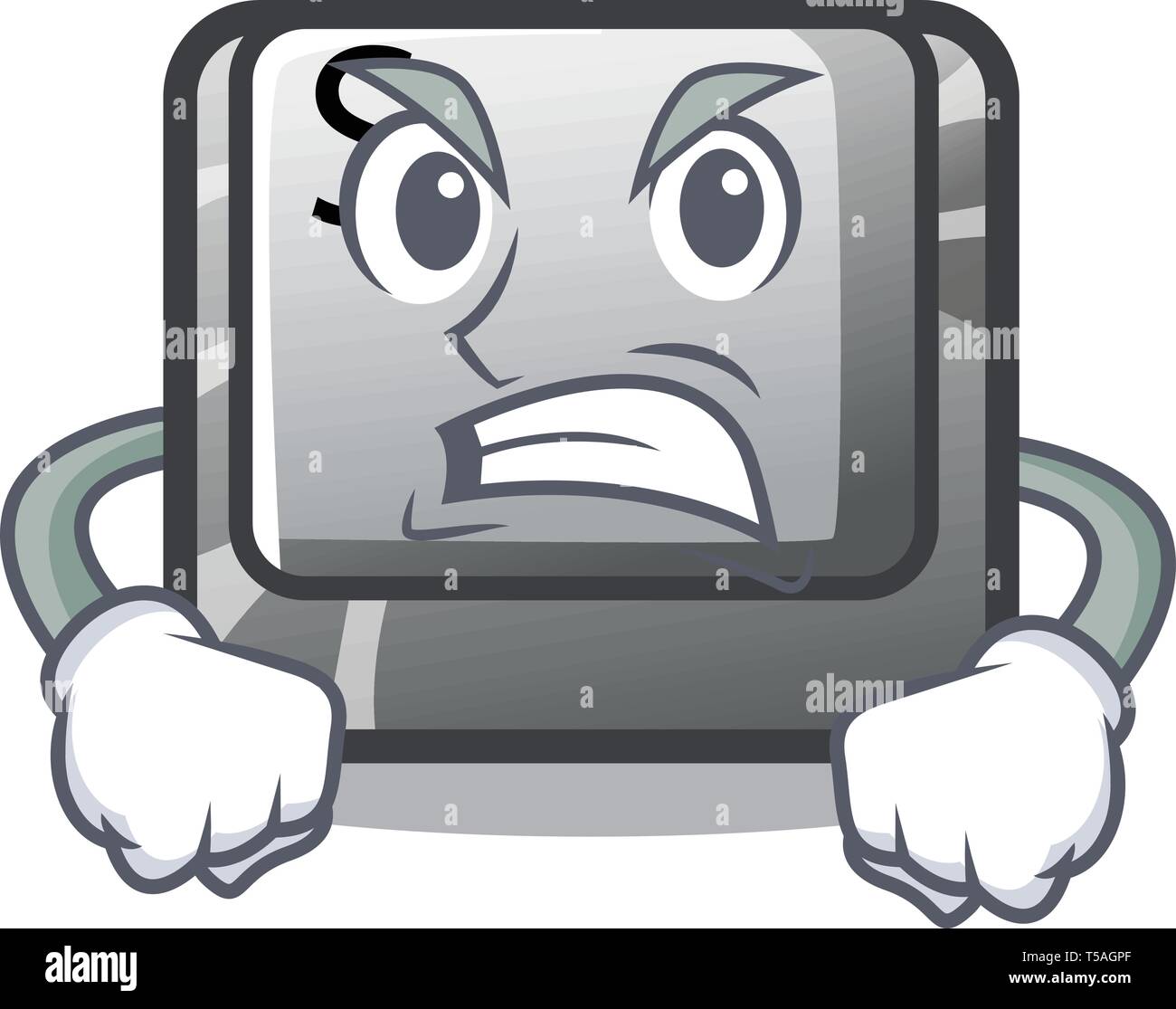 Angry button S on a computer cartoon Stock Vector Image & Art - Alamy