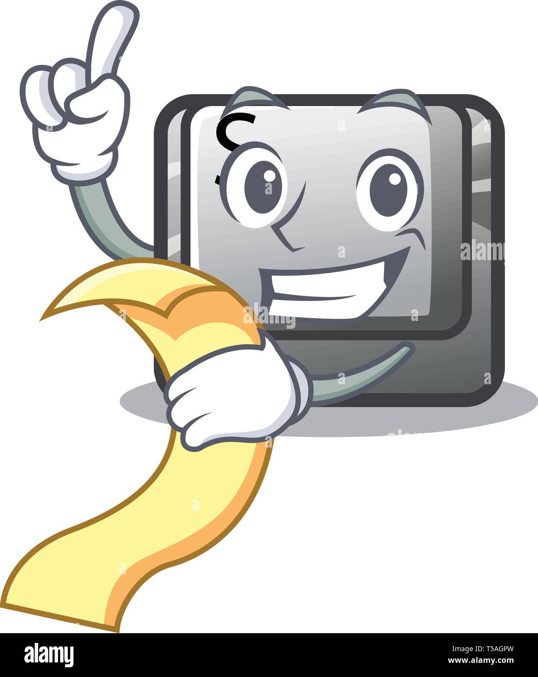 Menu key character cartoon hi-res stock photography and images - Alamy