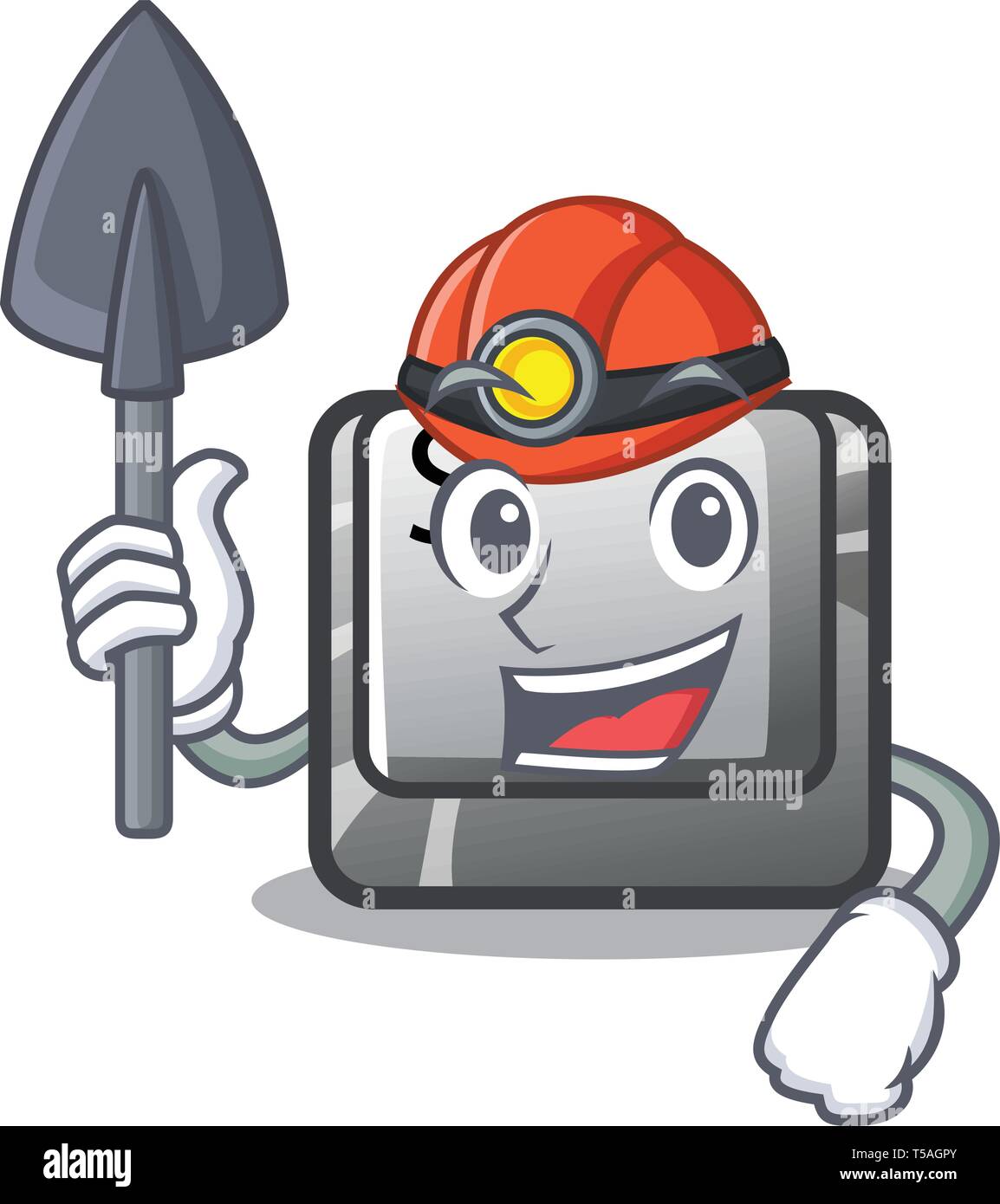 Miner button S on a computer cartoon Stock Vector Image & Art - Alamy