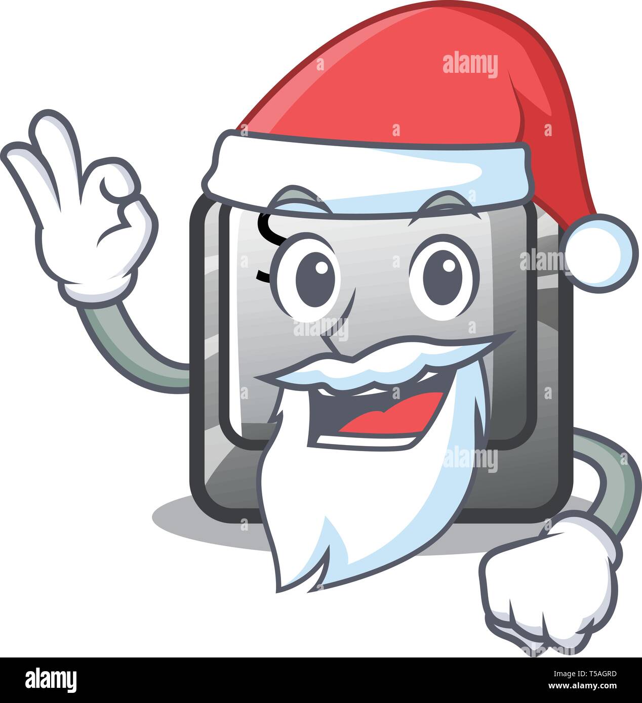 Santa button S isolated with the mascot Stock Vector Image & Art - Alamy