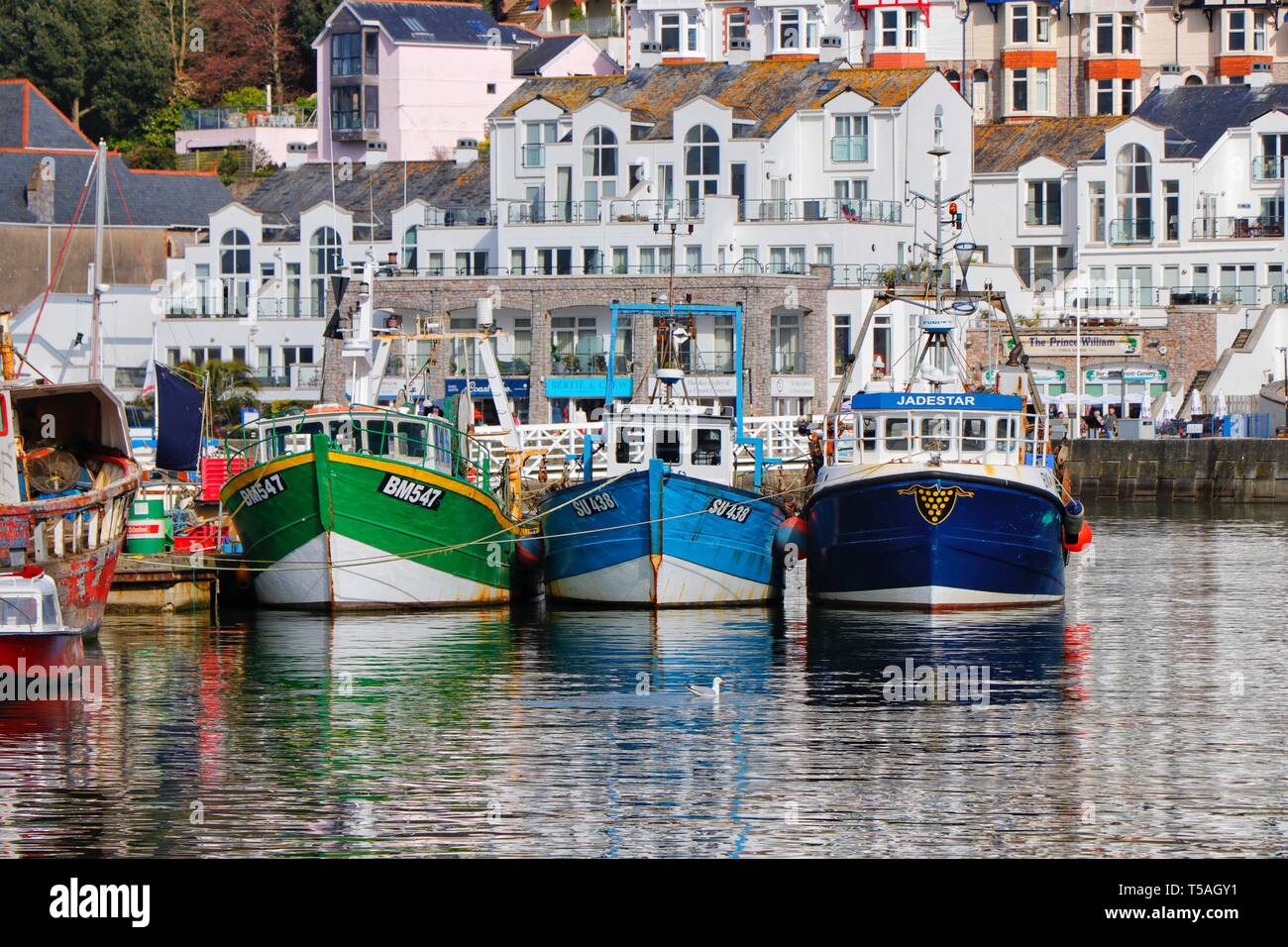 Busy working fishing harbour of brixham hi-res stock photography and ...